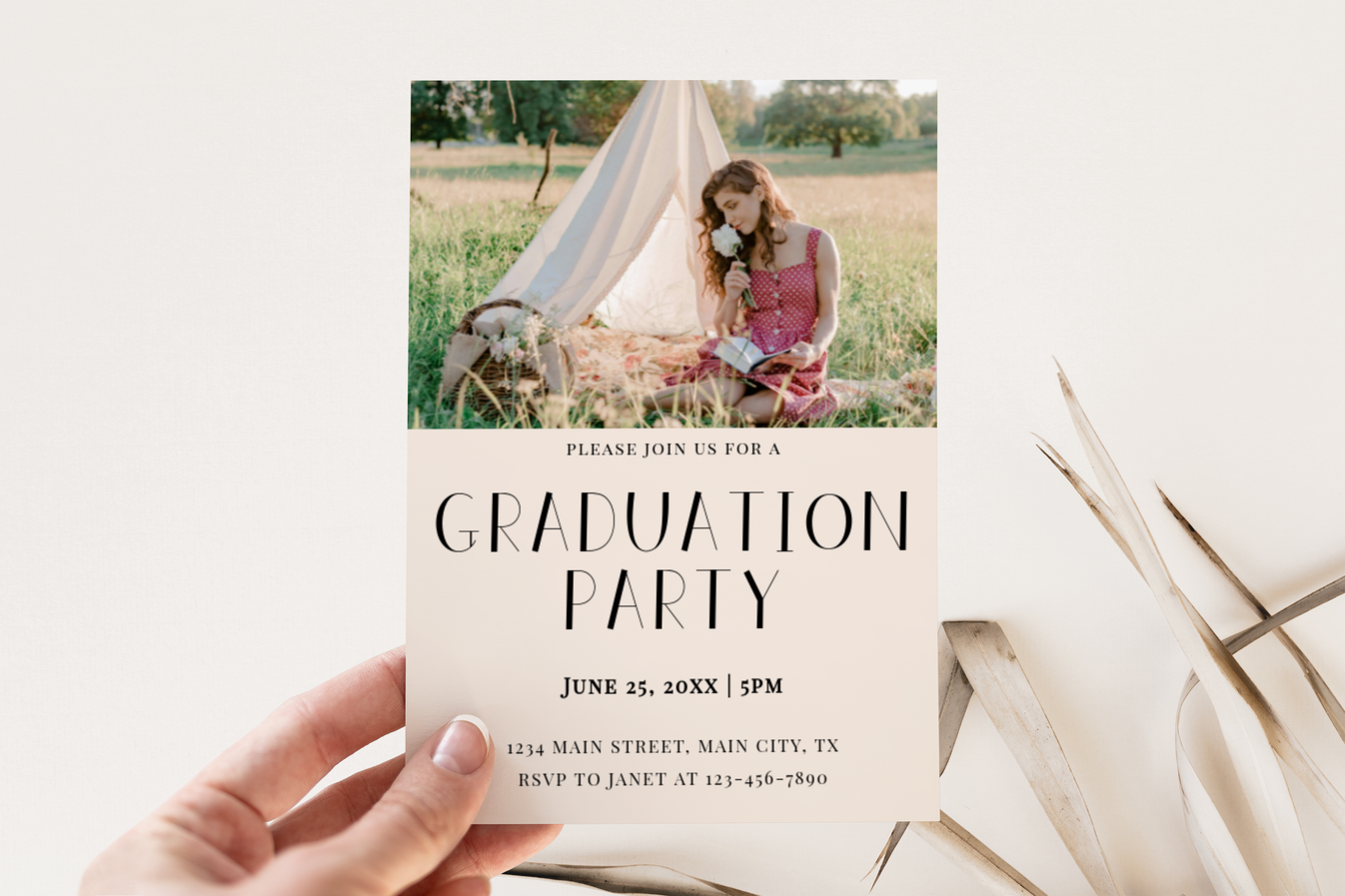 Graduation Announcement Template With Photos EWP111 – Ella Winston